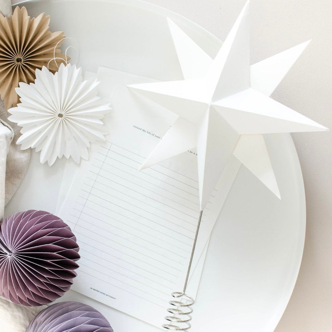 Nordic Tree Topper 3D Star Off-White – Road Less Taken 2076